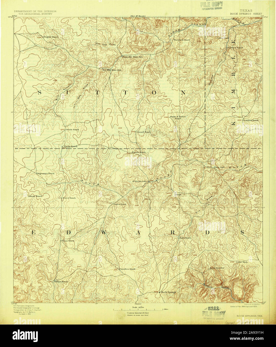 Map of rock springs hi-res stock photography and images - Alamy