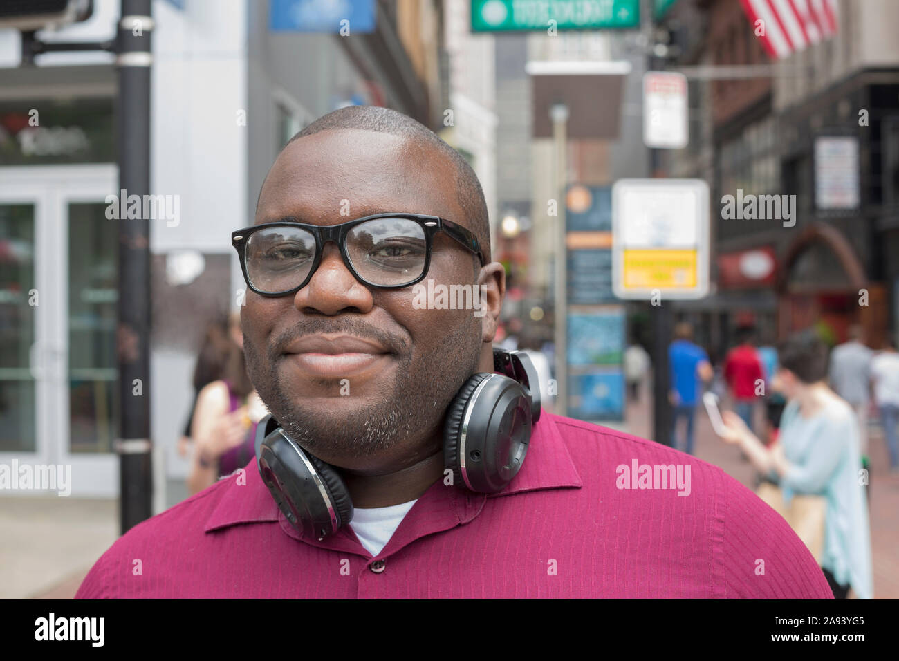 Man with ADHD walking on the street in a city Stock Photo - Alamy