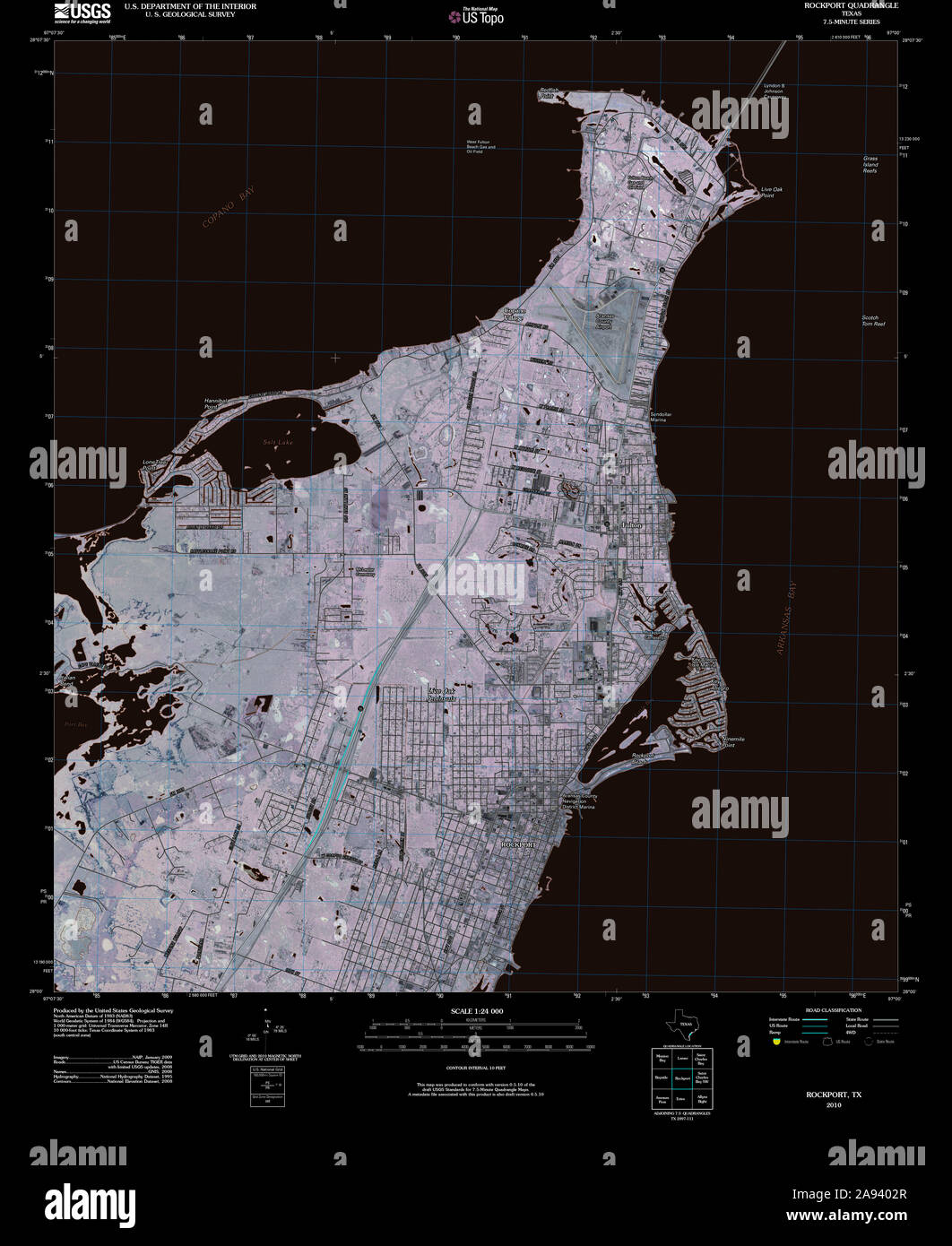 Rockport texas map hi-res stock photography and images - Alamy