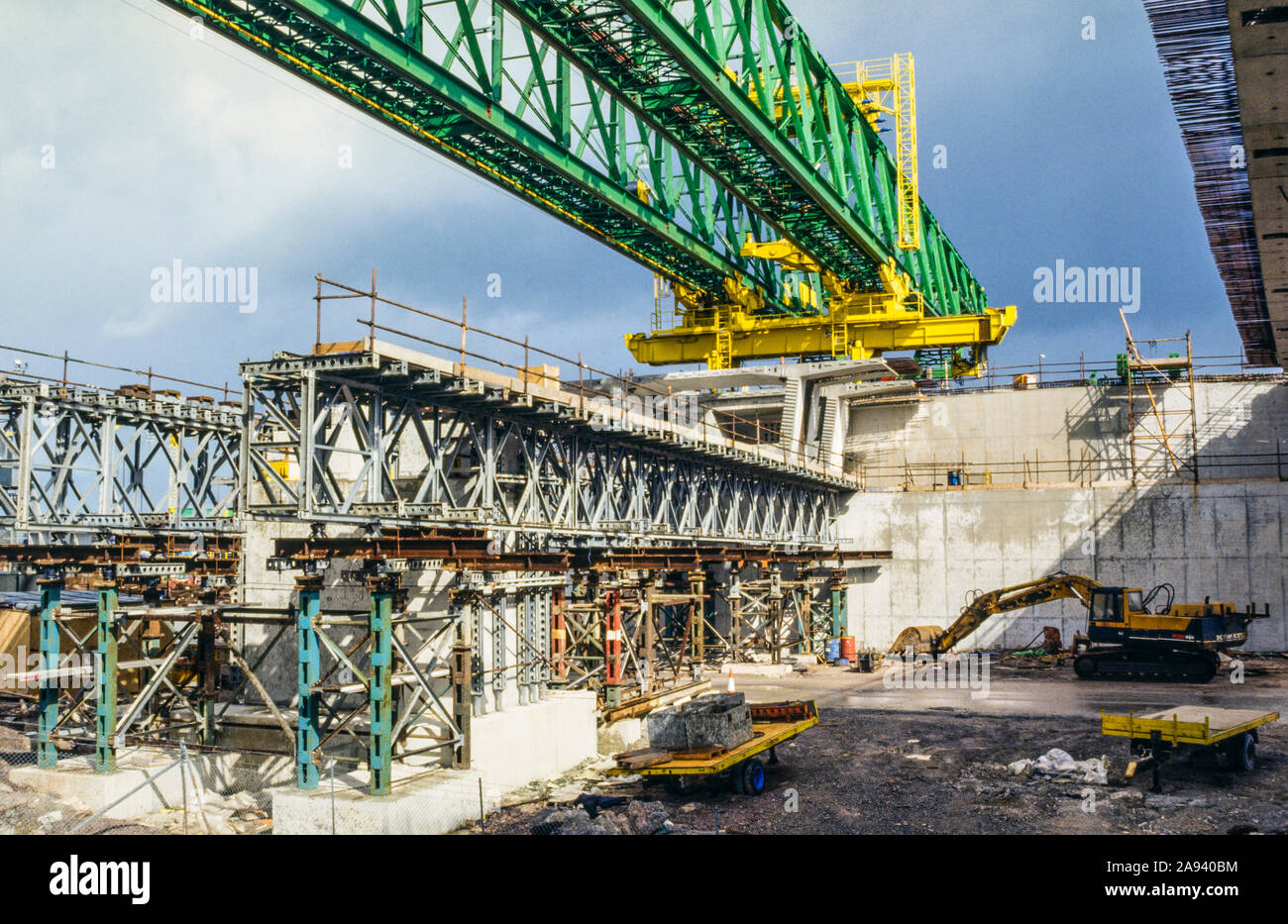 The Second Severn Crossing under construction on the English shore of ...