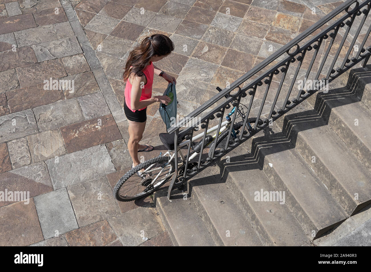 Hands on railing hi-res stock photography and images - Alamy