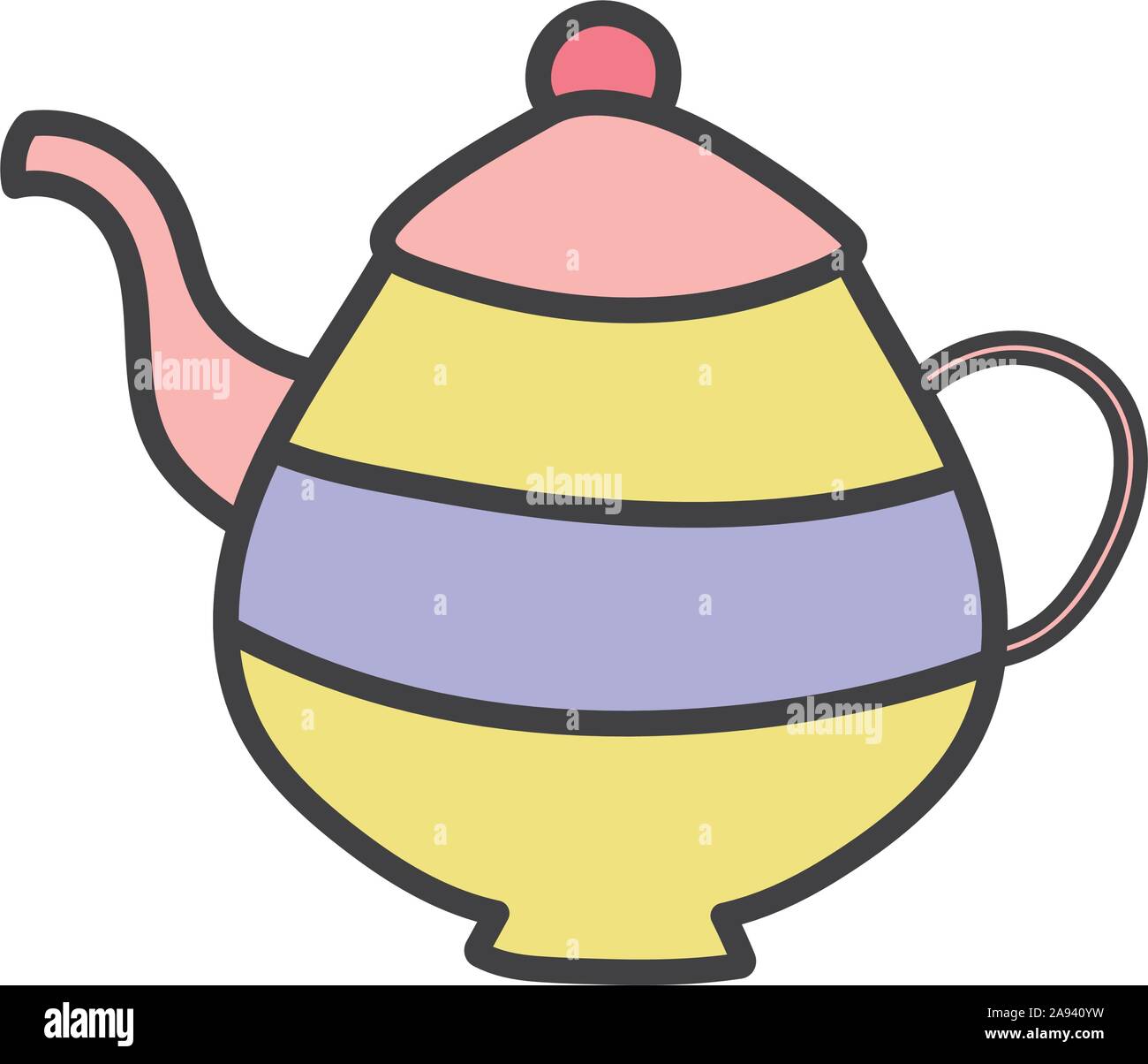 teapot ceramic handle object icon vector illustration Stock Vector ...