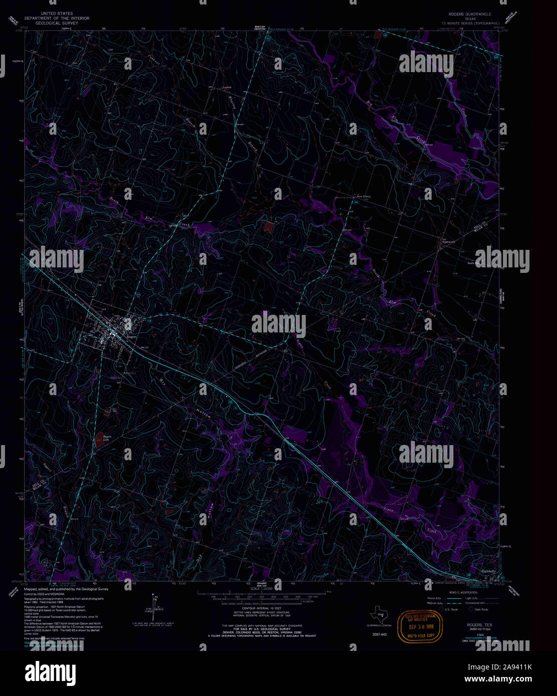 Map of rogers texas hi-res stock photography and images - Alamy