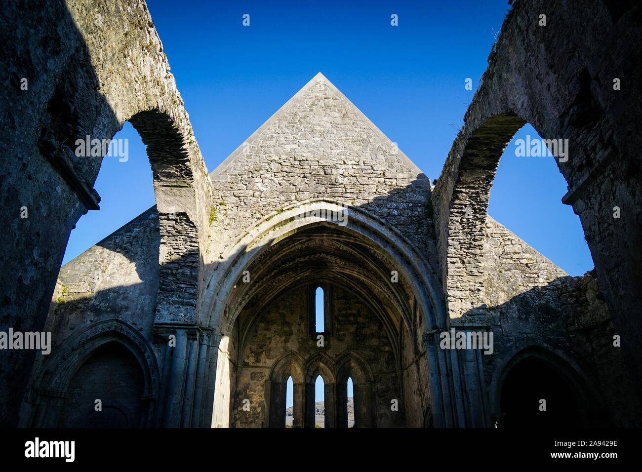 Corcomroe Abbey, The Burren, Ireland Stock Photo - Alamy
