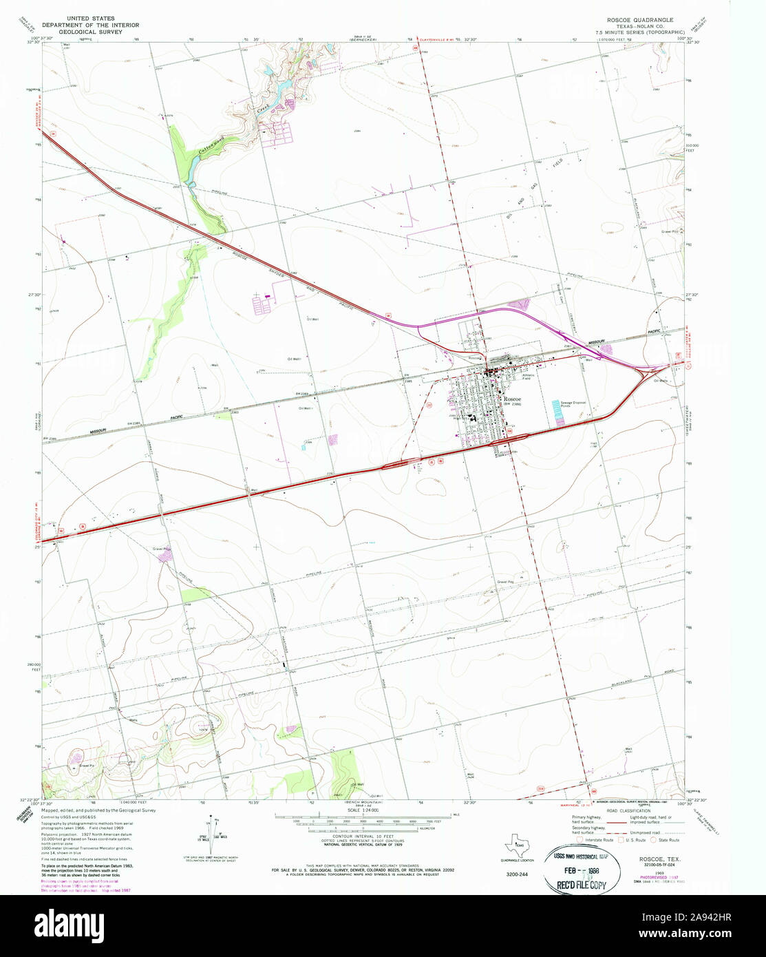 Map of roscoe texas hi-res stock photography and images - Alamy