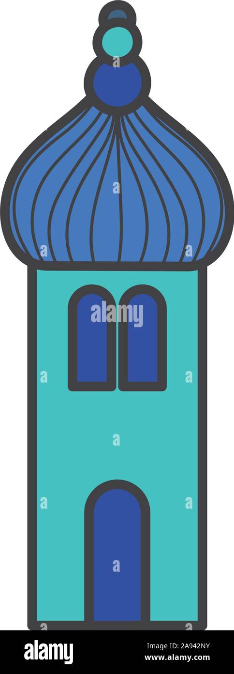 arabic castle tower classic antique icon vector illustration Stock ...