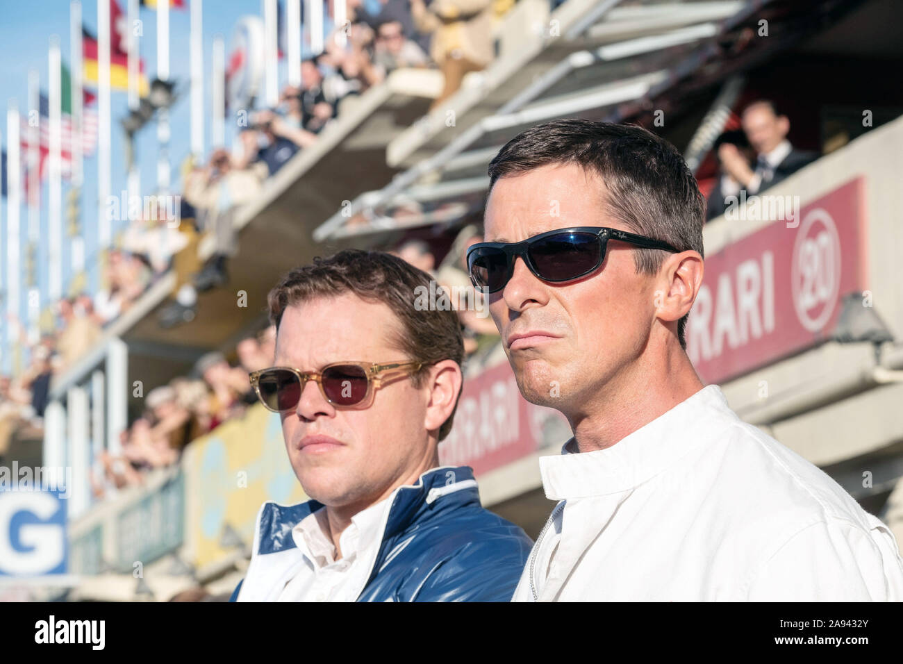 FORD V FERRARI, from left: Matt Damon, Christian Bale, 2019. ph ...