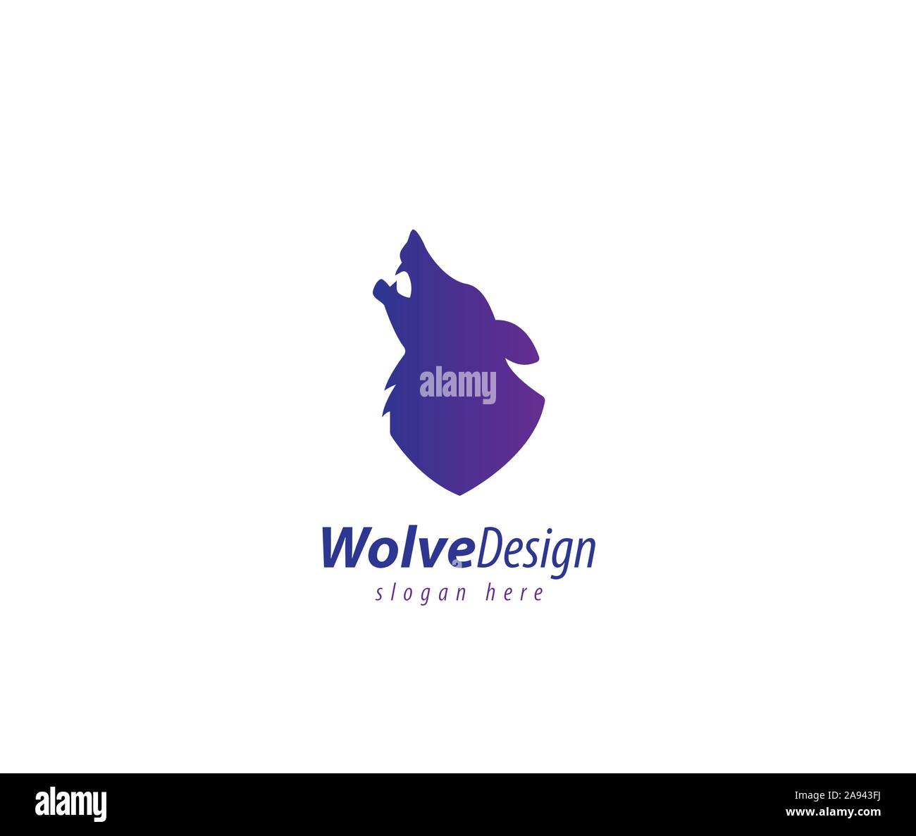 Howling wolf design hi-res stock photography and images - Alamy