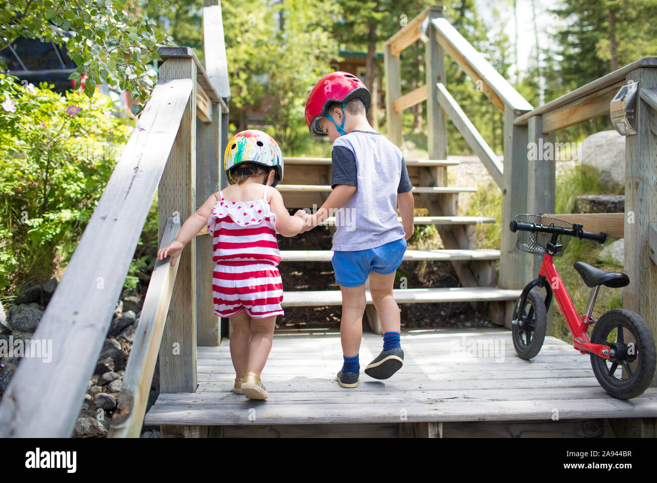 Siblings caring hi-res stock photography and images - Alamy