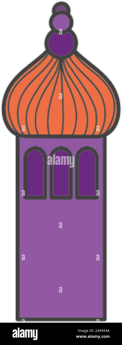 arabic castle tower classic antique icon vector illustration Stock ...