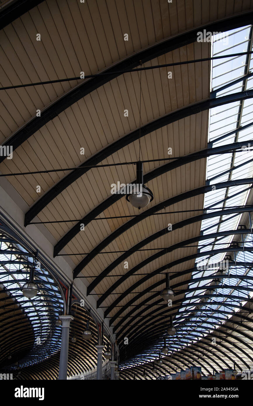 The roof of Newcastle railway station, Newcastle upon Tyne, North East ...