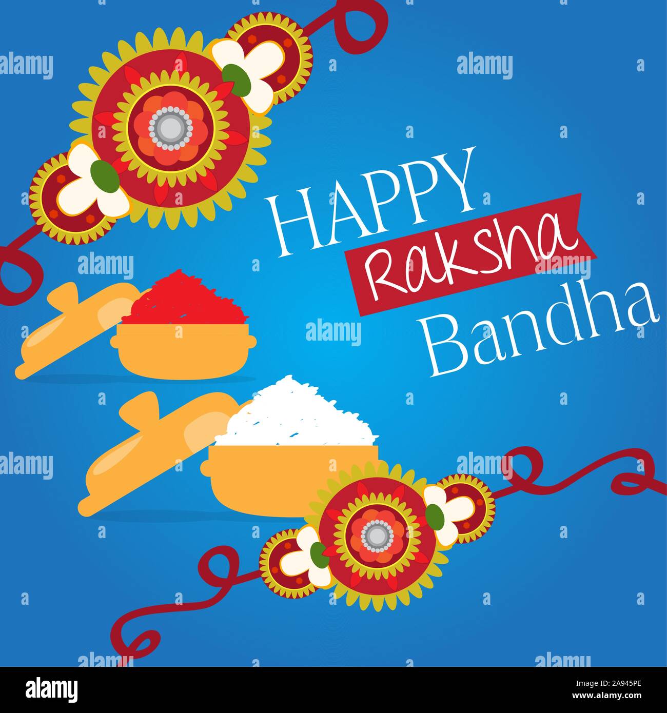 Card of happy raksha bandhan - Vector illustration Stock Vector Image ...