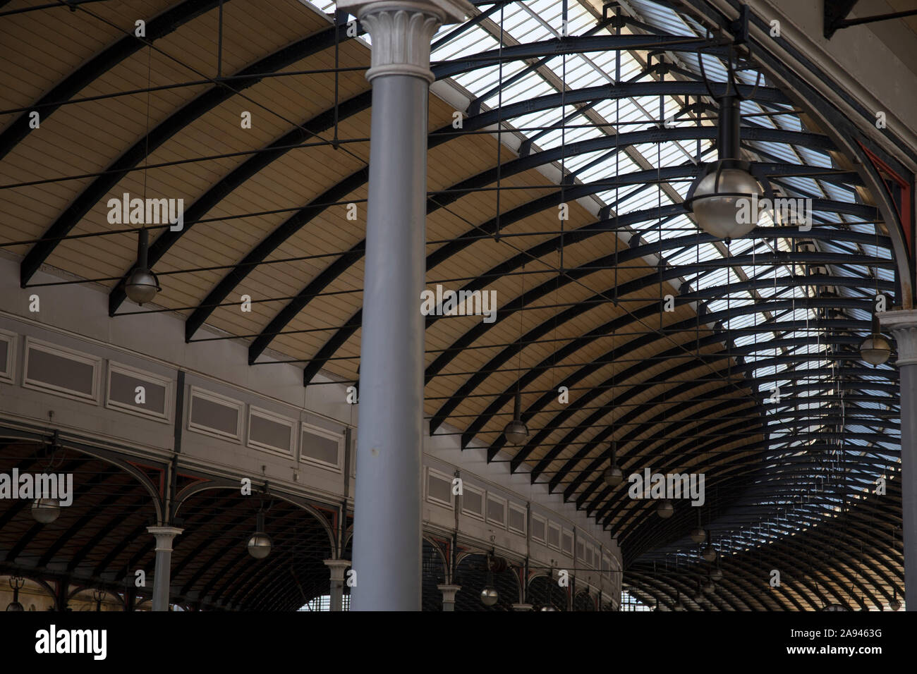 The roof of Newcastle railway station, Newcastle upon Tyne, North East ...