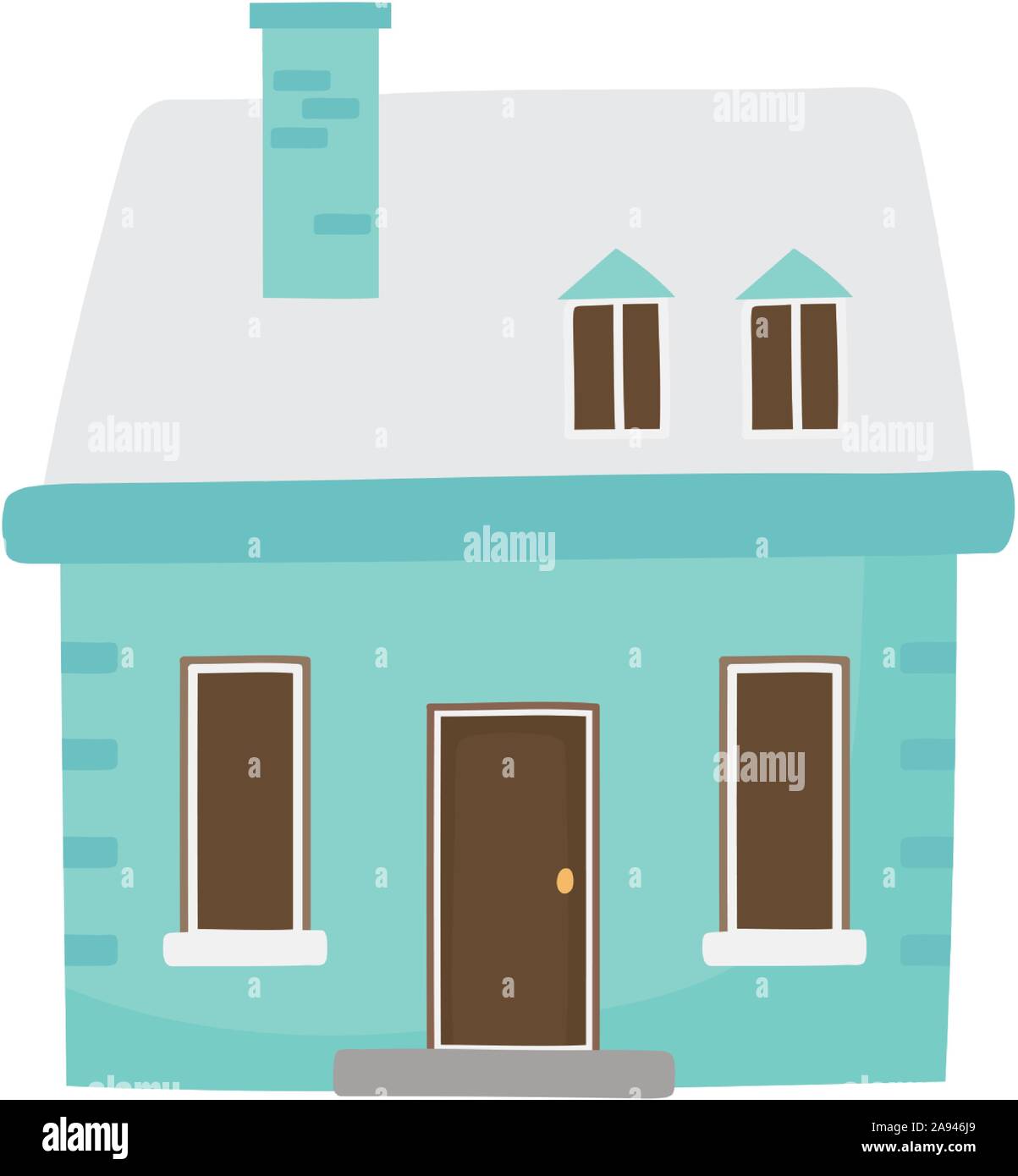 classic house winter snow facade icon vector illustration Stock Vector ...