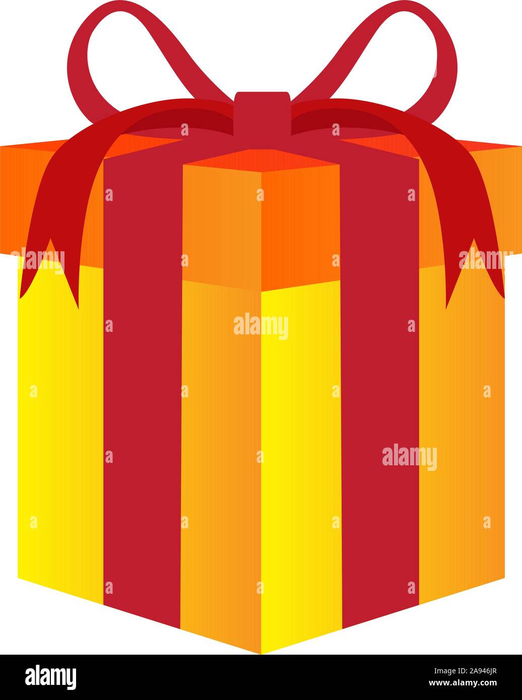 Isolated gift box on a white background - Vector illustration Stock ...