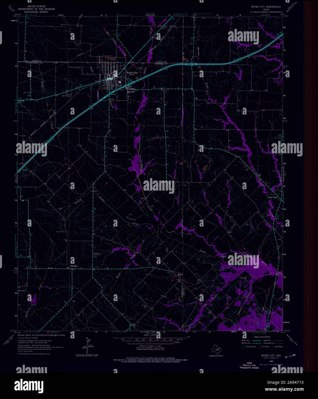 Map of royse city hi-res stock photography and images - Alamy