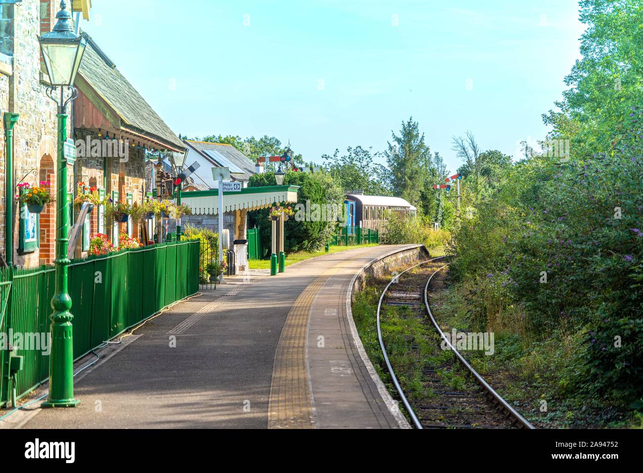 Old Fashioned Railway Track Stop Go Signals on the Tamar Valley Branch ...