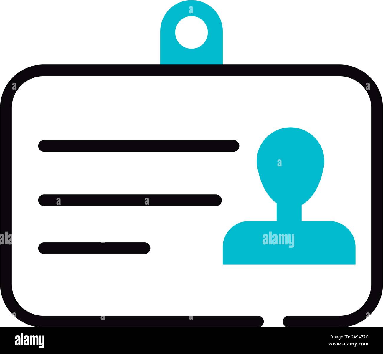id card company social media icon line and fill vector illustration ...