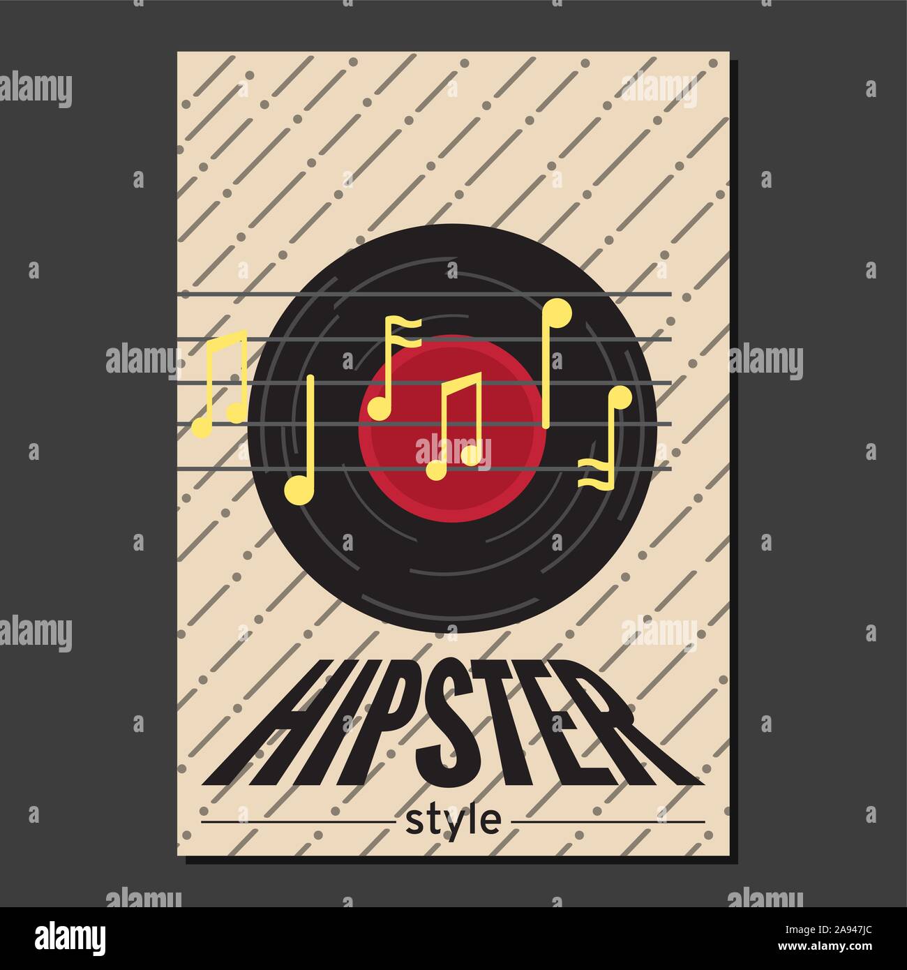 Disc vinyl illustration poster Stock Vector Images - Alamy