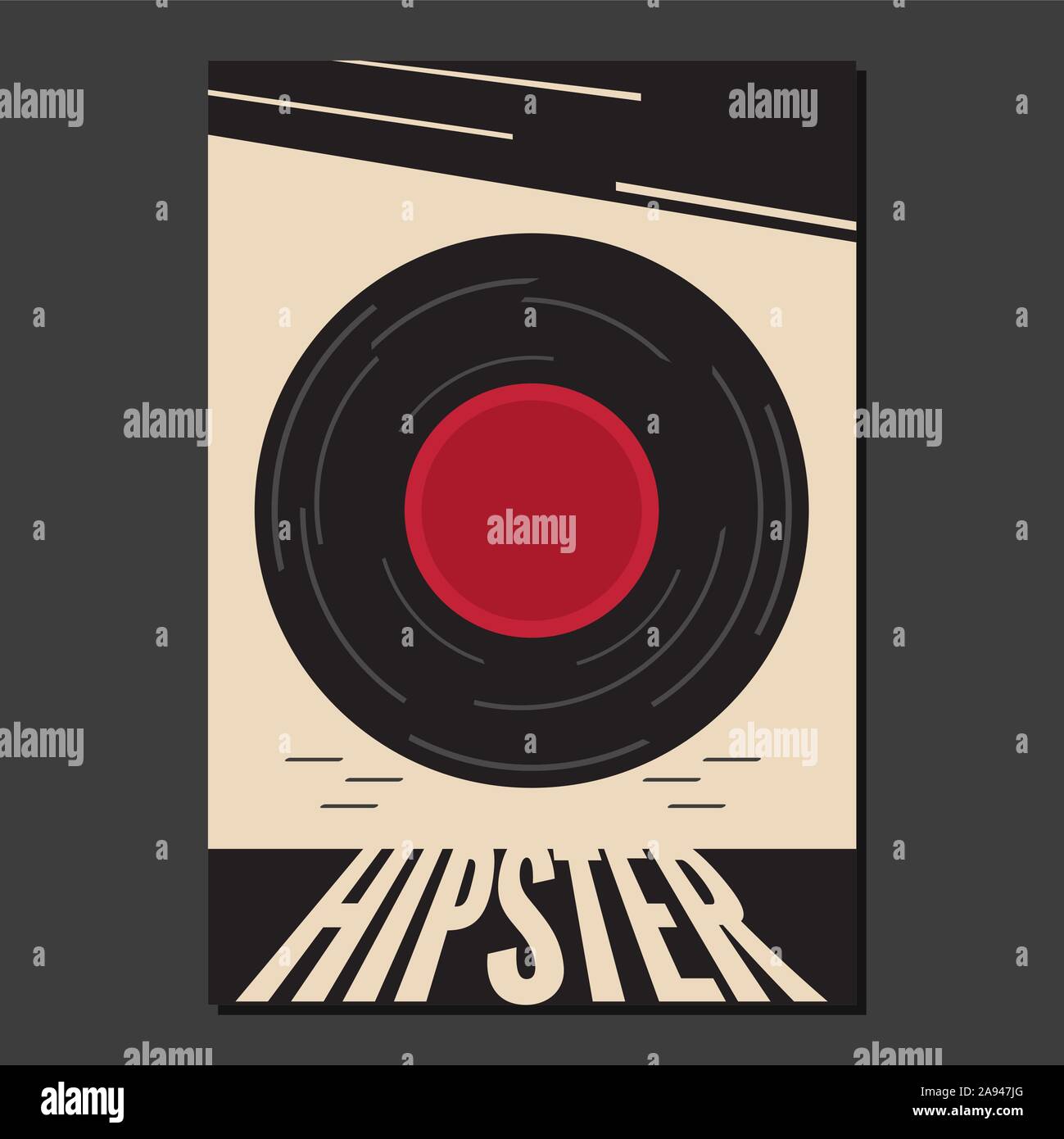 Disc vinyl illustration poster hi-res stock photography and images - Alamy