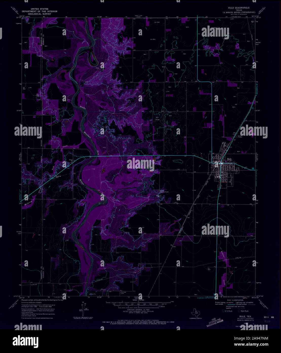 Map of rule texas hi-res stock photography and images - Alamy