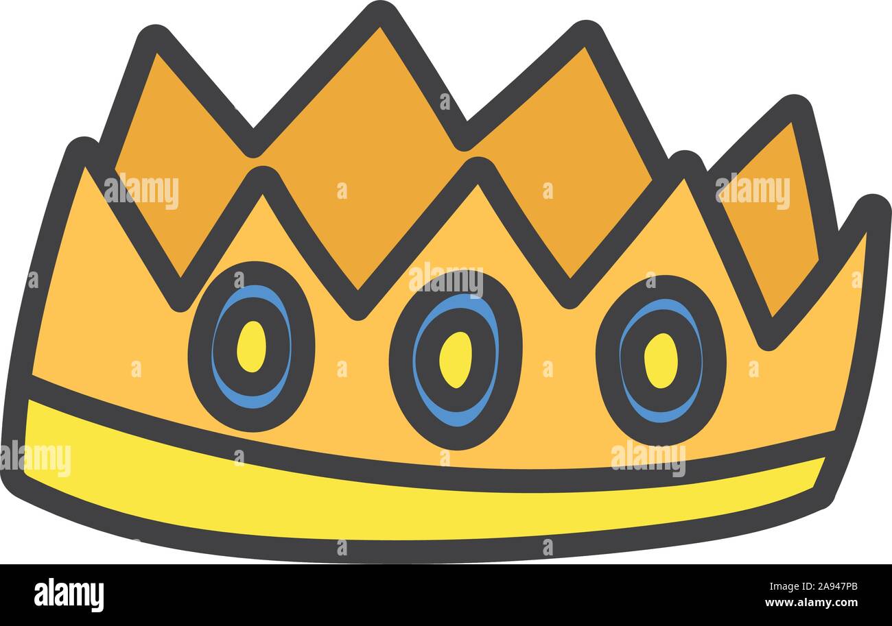 crown royalty gems luxury monarch icon vector illustration Stock Vector ...