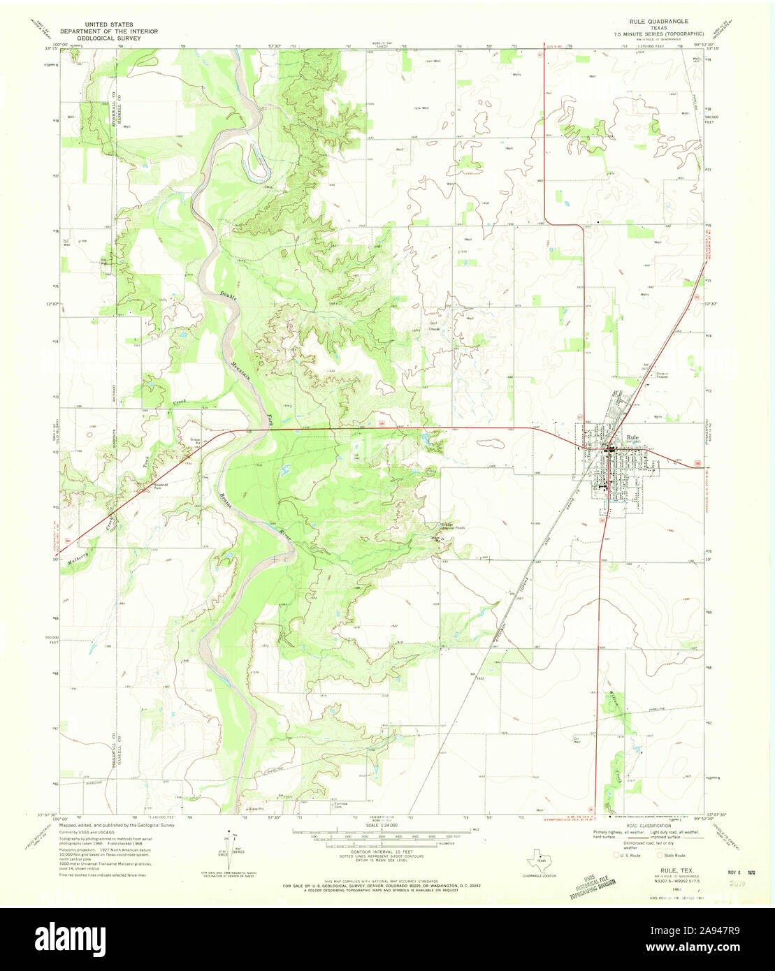 Map of rule texas hi-res stock photography and images - Alamy
