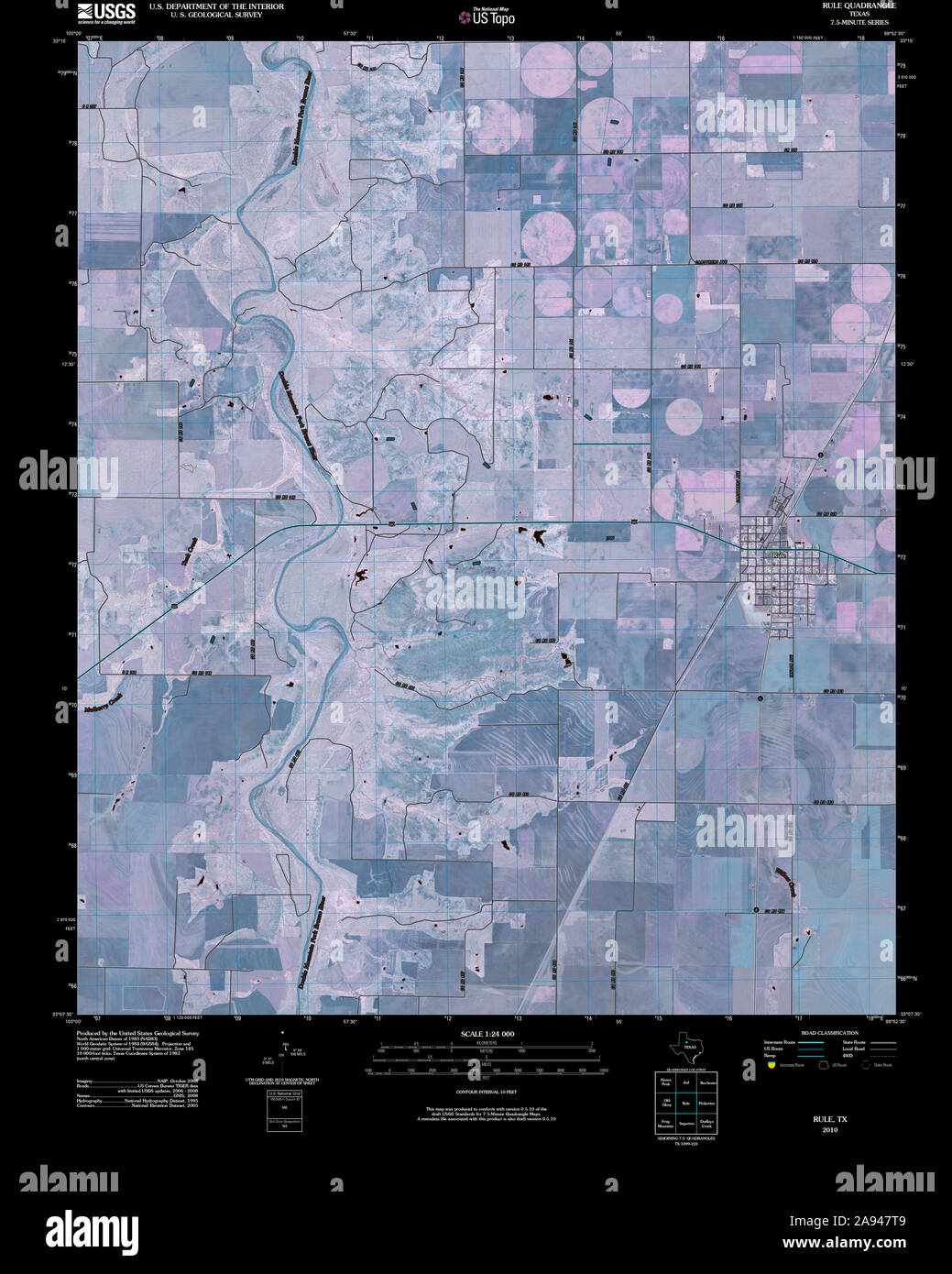 Map of rule texas hi-res stock photography and images - Alamy