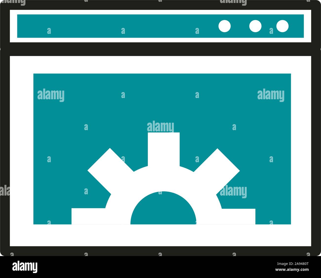 homepage settings web development icon vector illustration line and ...