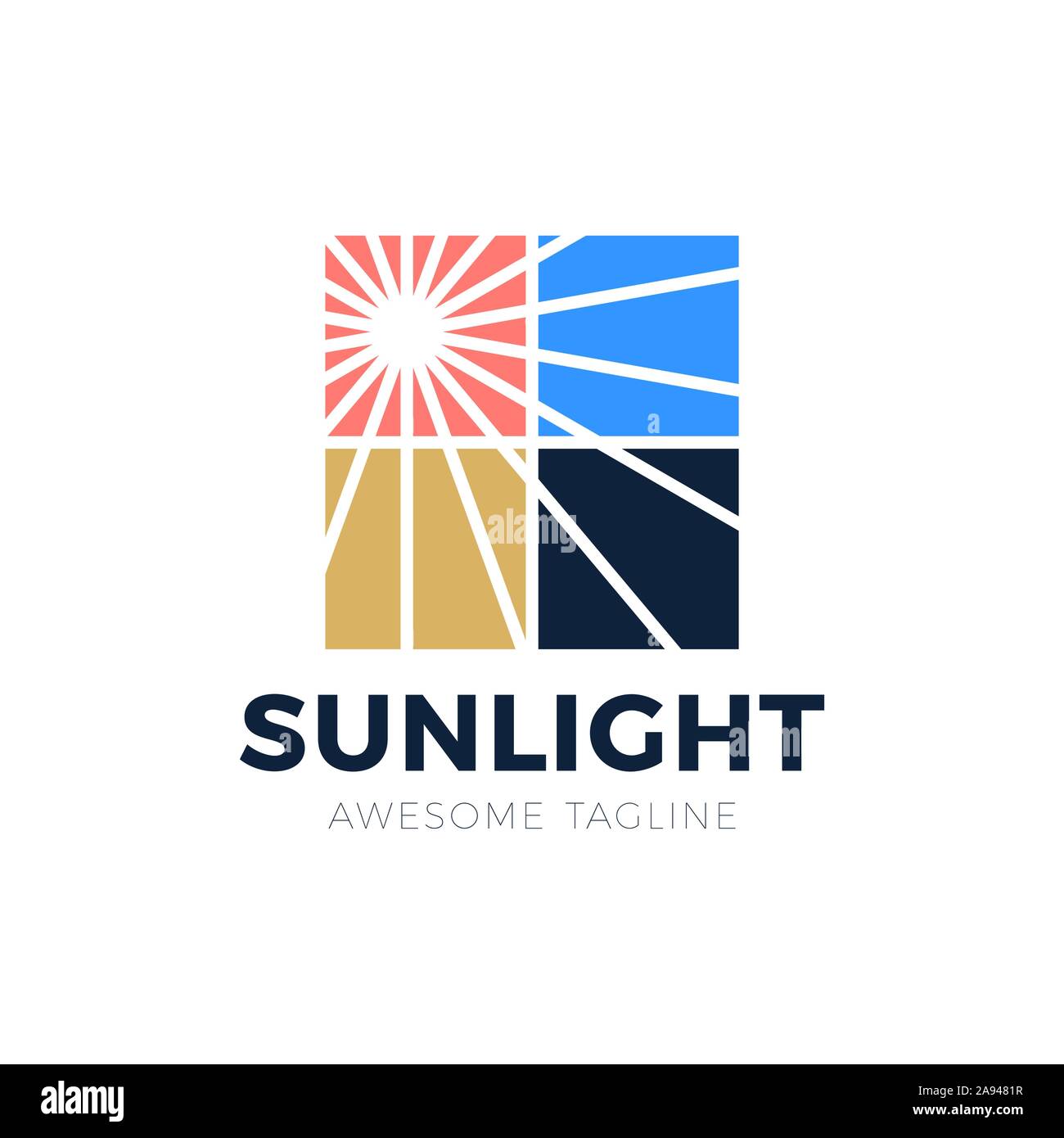 flare sun light in window logo vector icon illustration Stock Vector ...