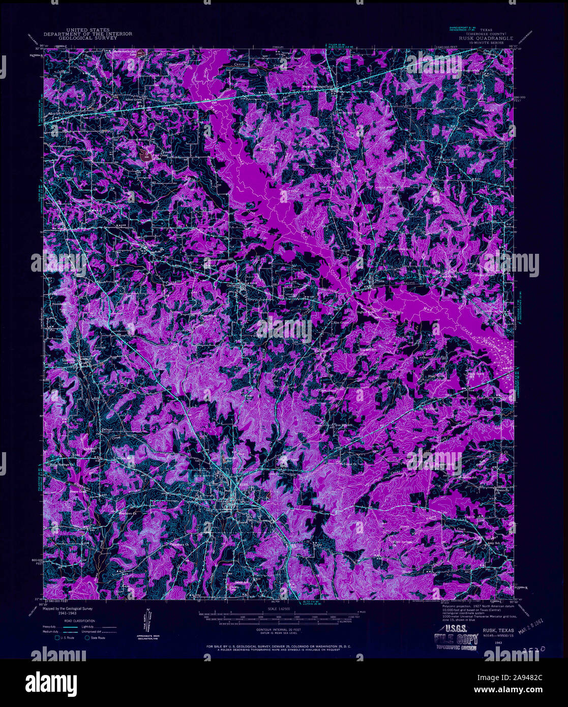 Map of rusk texas hi-res stock photography and images - Alamy