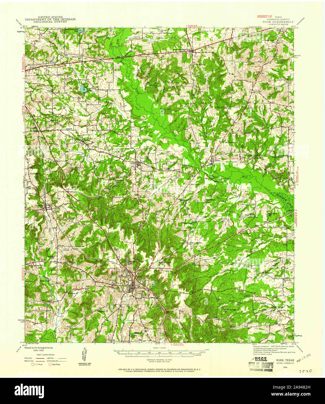 Map of rusk texas hi-res stock photography and images - Alamy