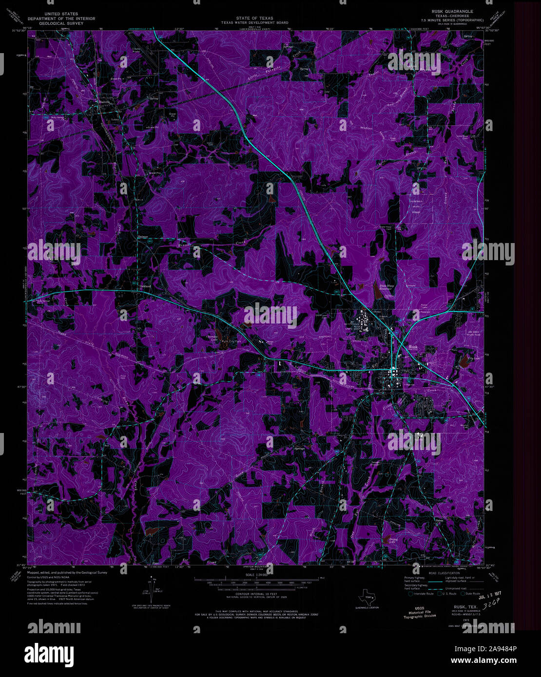 Map of rusk texas hi-res stock photography and images - Alamy