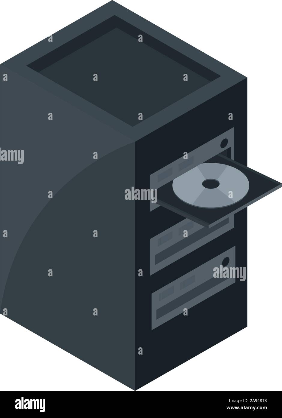 Cpu Dvd Case Technology Hardware Device Computer Vector Illustration