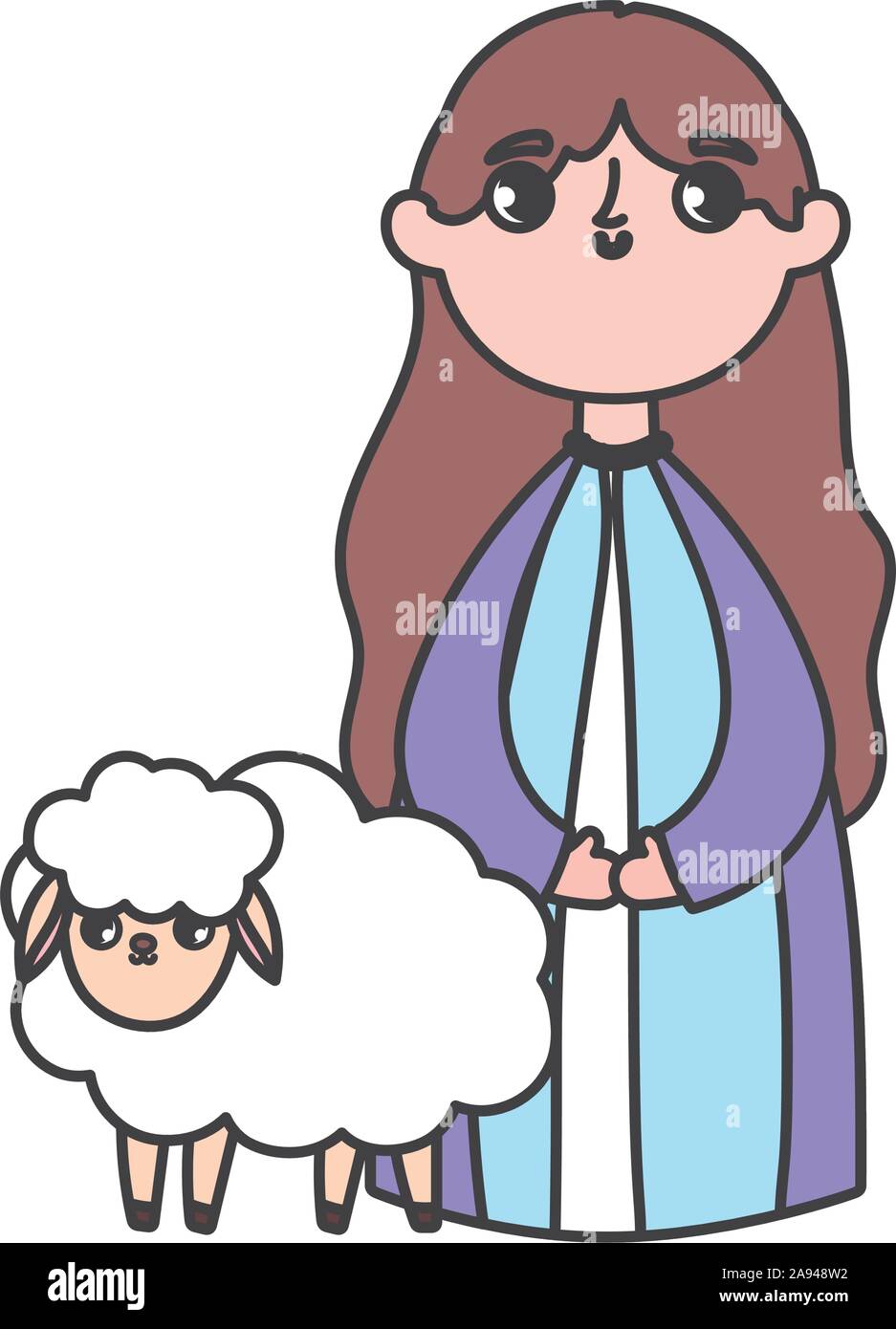 Nativity scene sheep Cut Out Stock Images & Pictures - Alamy
