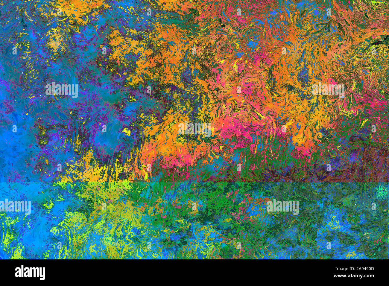 Traditional Ottoman Turkish abstract marbling art patterns as ...