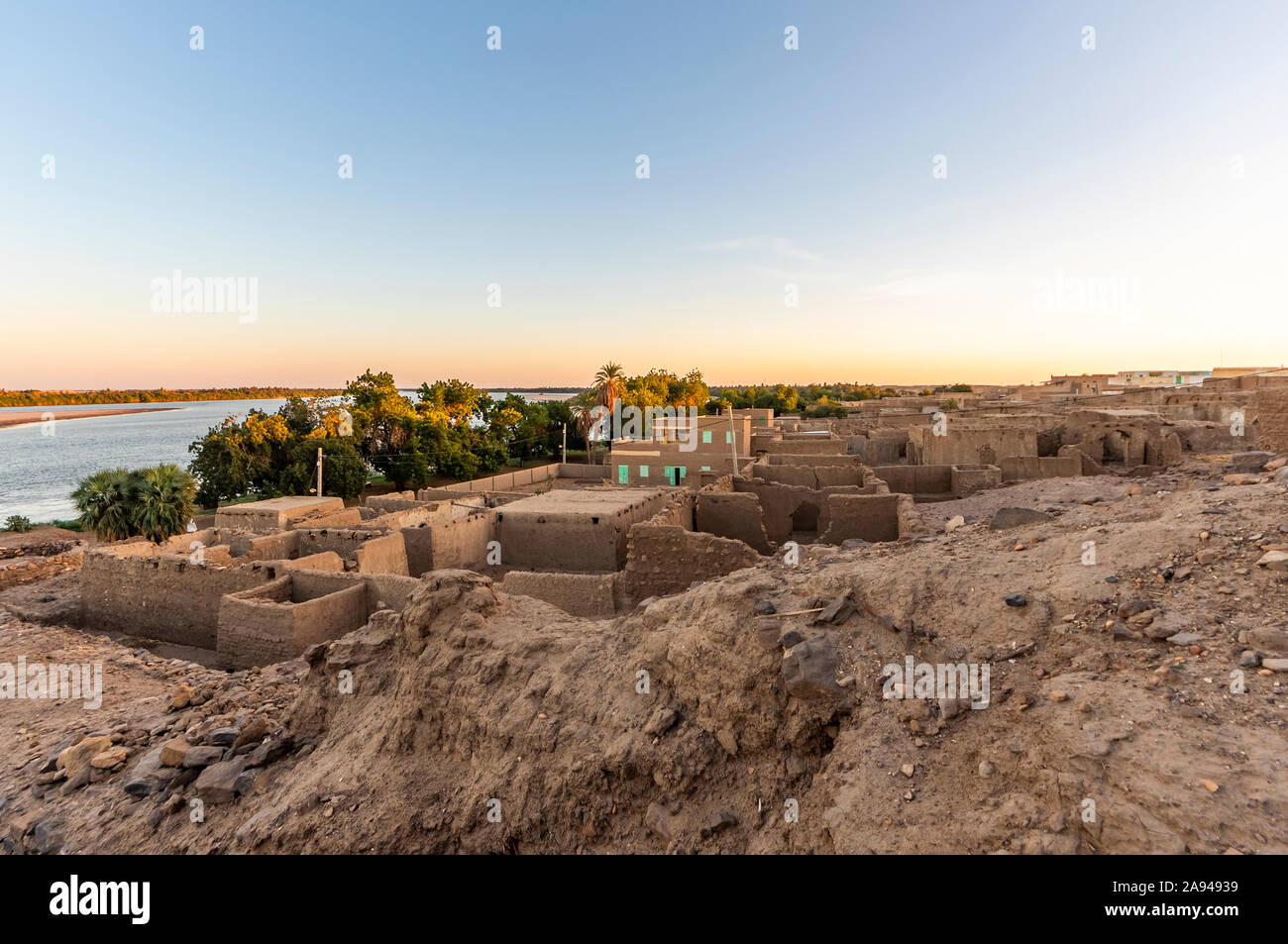 Mudbrick fortress built by the Mamluks; El Khandaq, Northern State ...