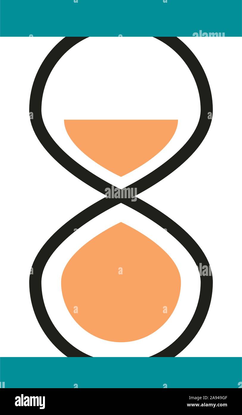 hourglass time web development icon vector illustration line and fill ...