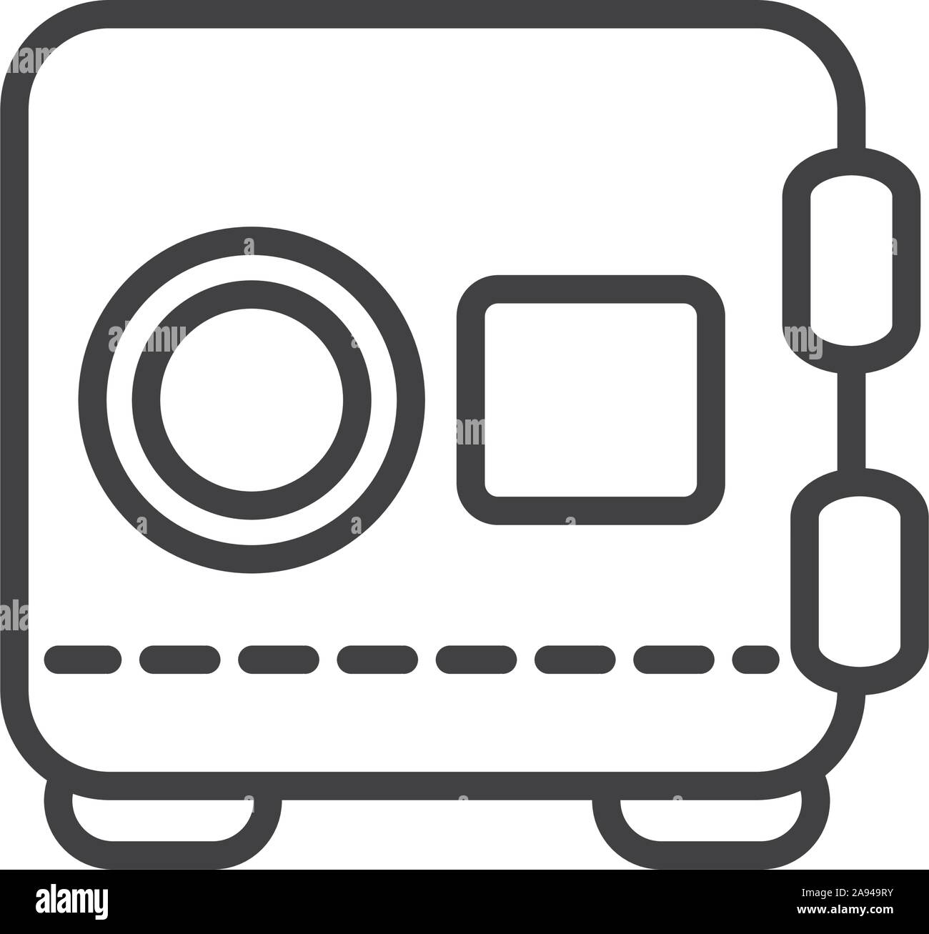 Safe Box Finance Bank Money Icon Thick Line Vector Illustration Stock Vector Image And Art Alamy