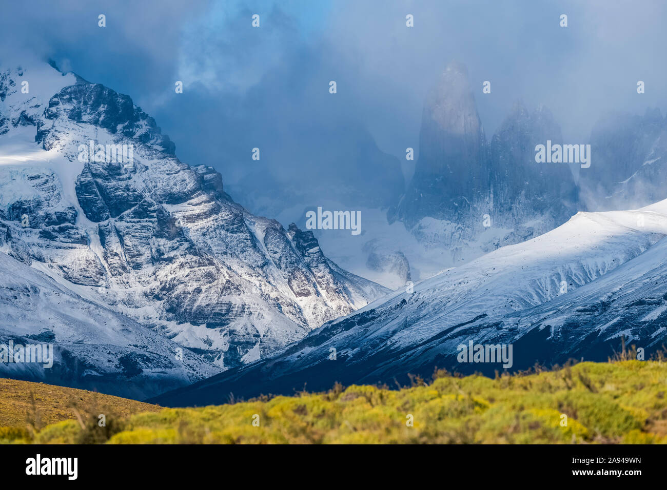 Incredible scenery around the Torres Del Paine National Park of ...