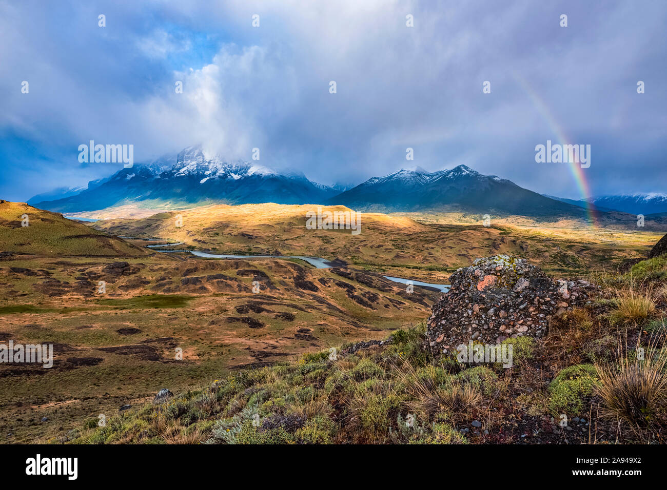 Incredible scenery around the Torres Del Paine National Park of ...