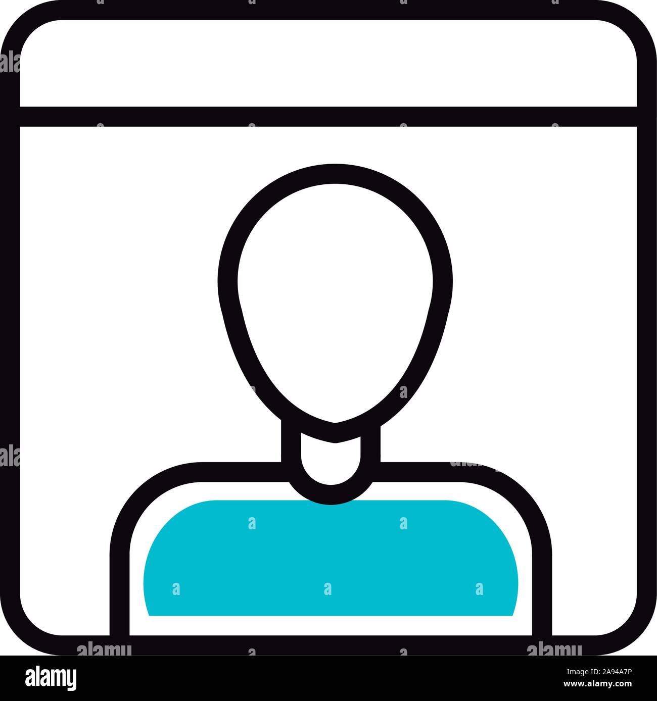 avatar chat social media icon line and fill vector illustration Stock ...