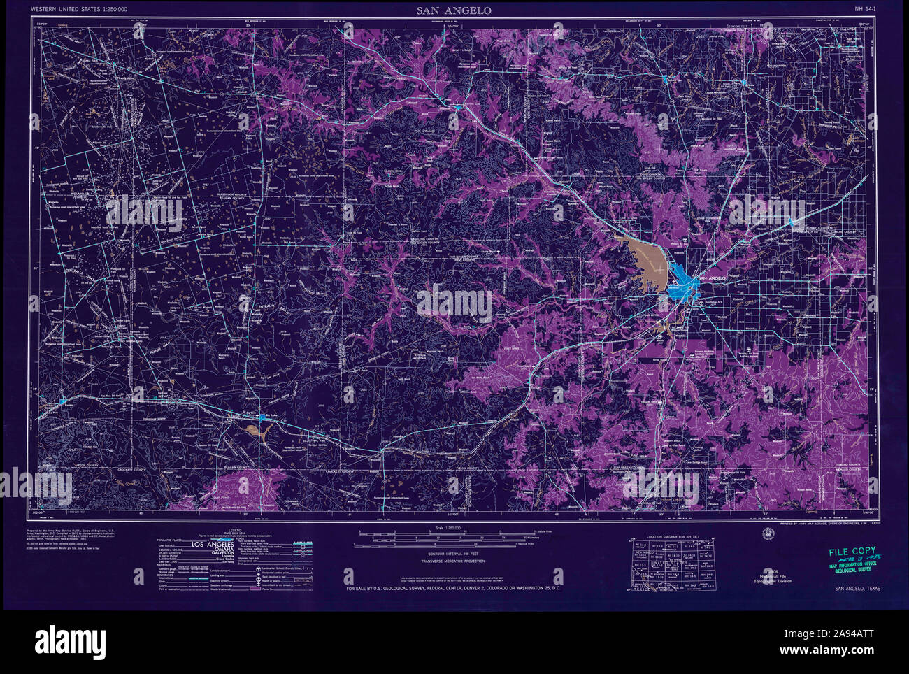 San angelo texas map hi-res stock photography and images - Alamy