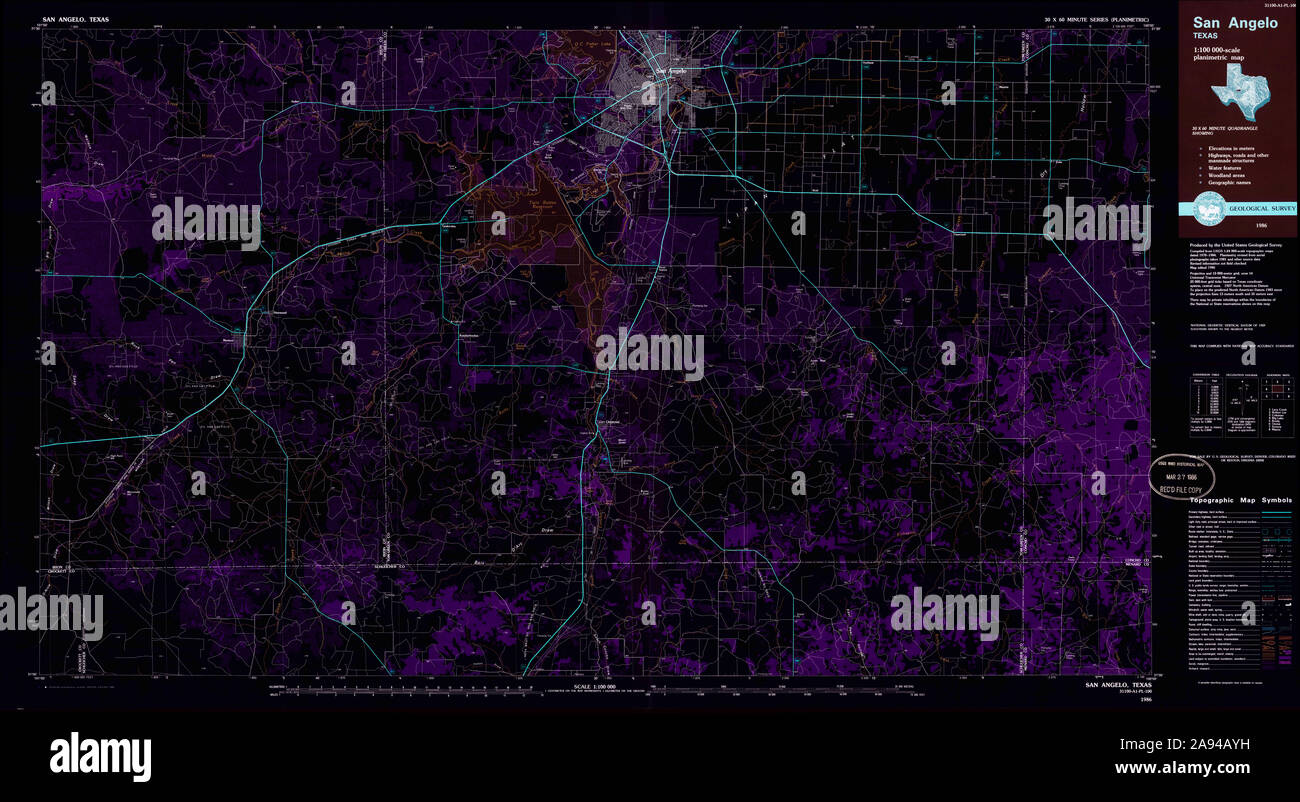 San angelo texas map hi-res stock photography and images - Alamy