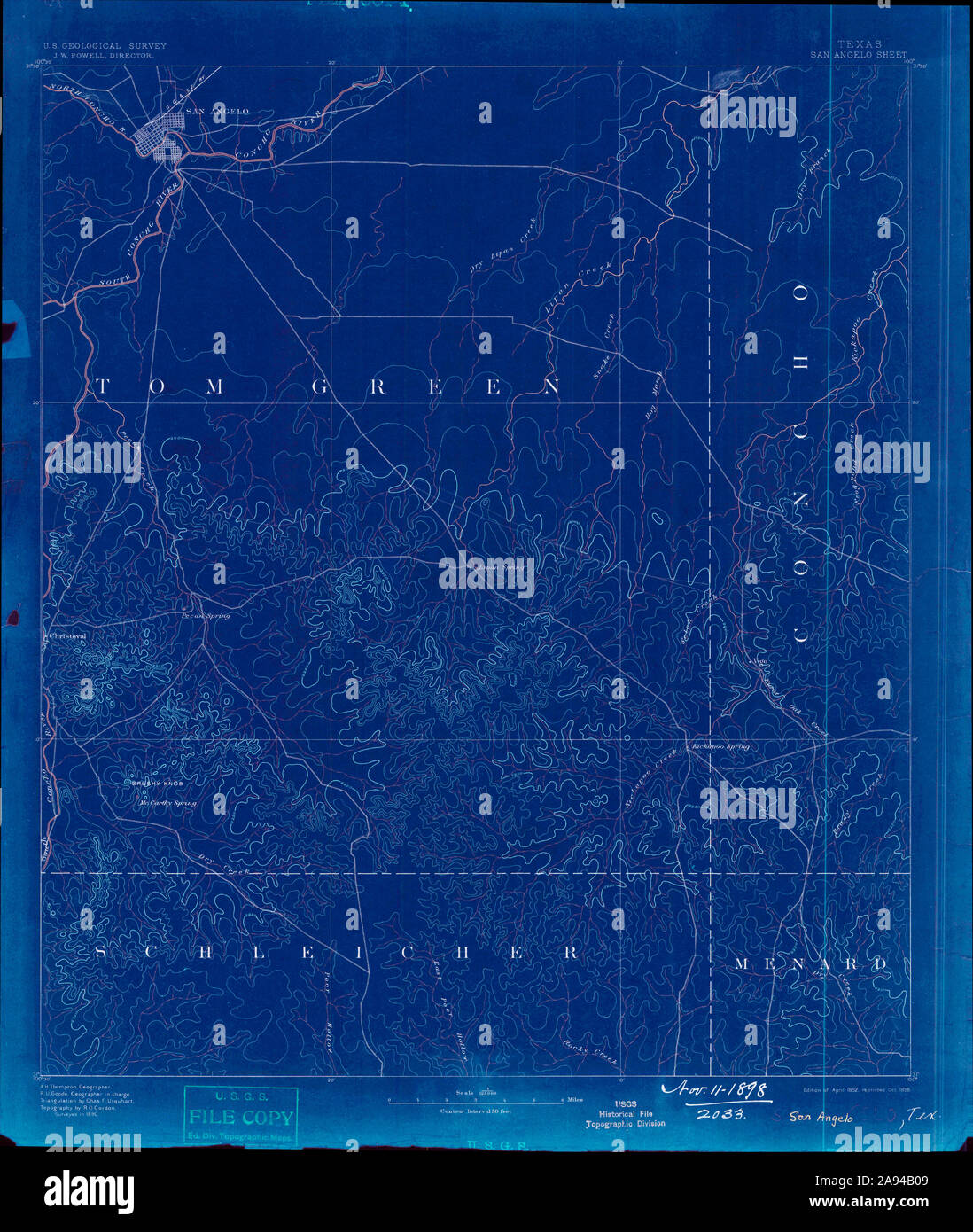 Map of san angelo texas hi-res stock photography and images - Alamy