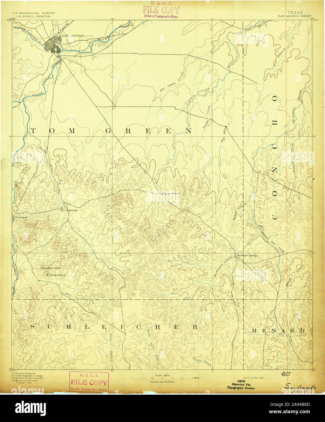 Map of san angelo texas hi-res stock photography and images - Alamy