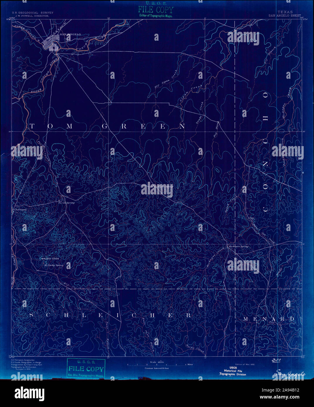 Map of san angelo texas hi-res stock photography and images - Alamy