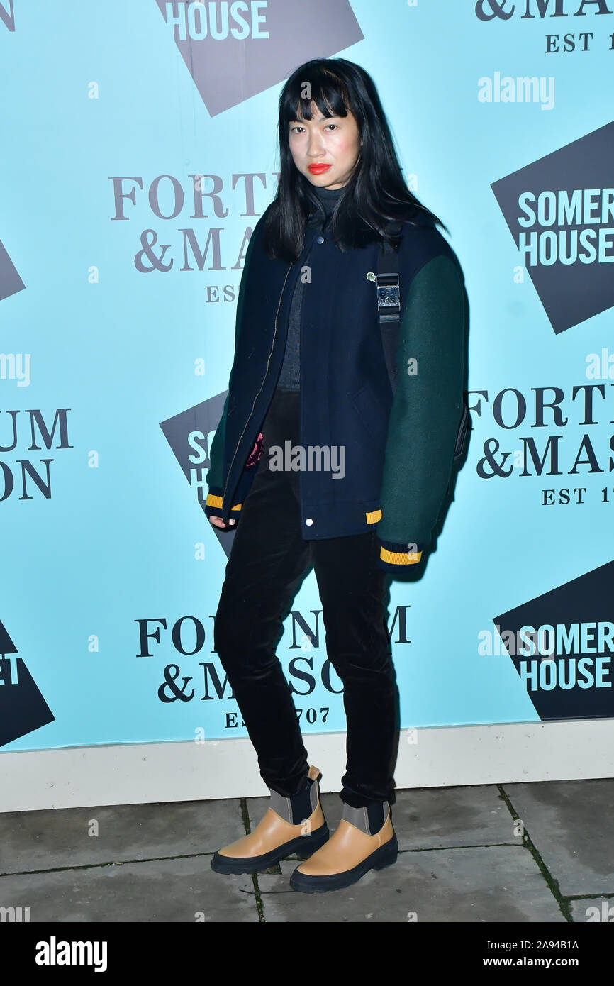 London, UK. 12th Nov, 2019. Mimi Xu arrivers Skate at Somerset House ...