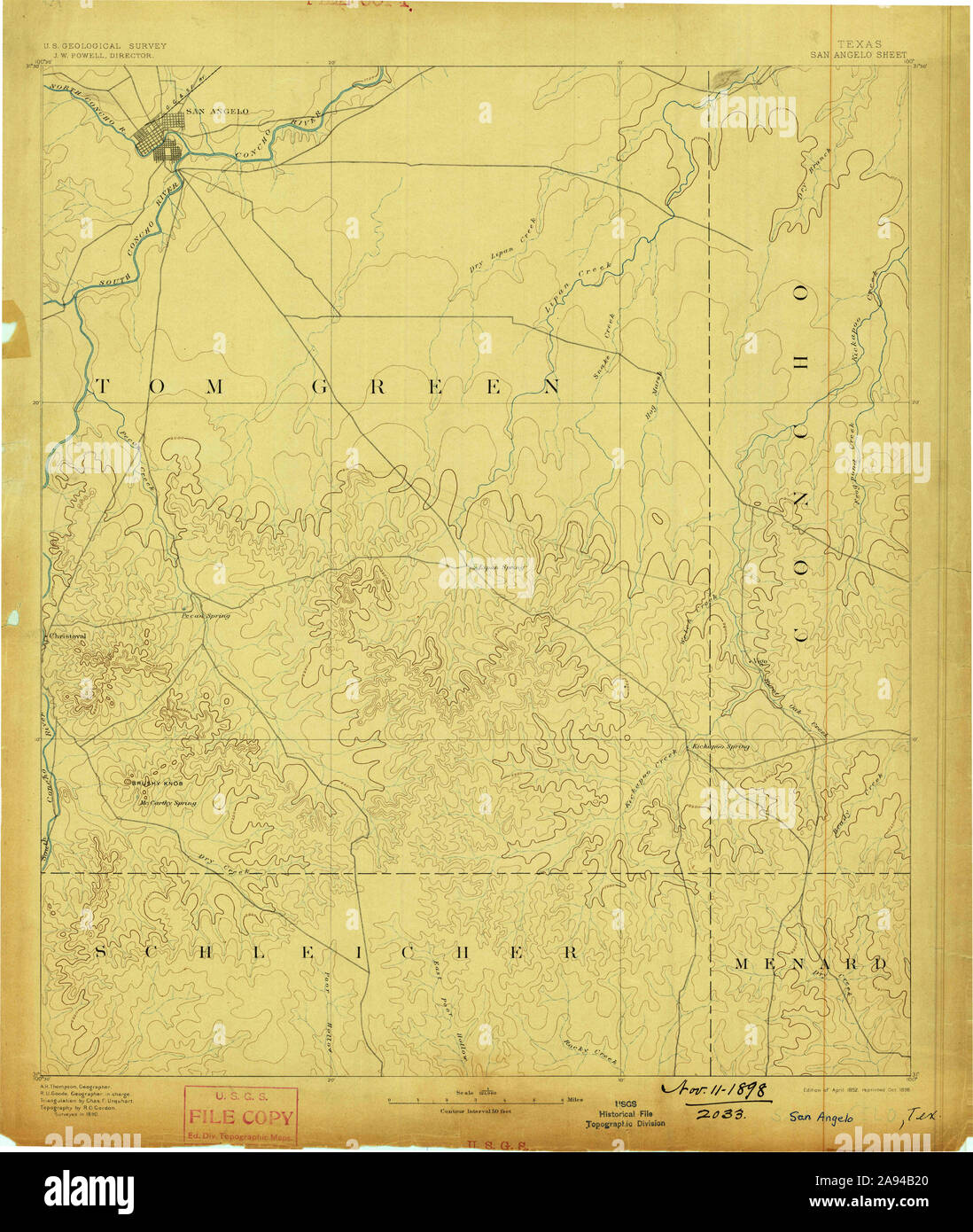 Map of san angelo texas hi-res stock photography and images - Alamy