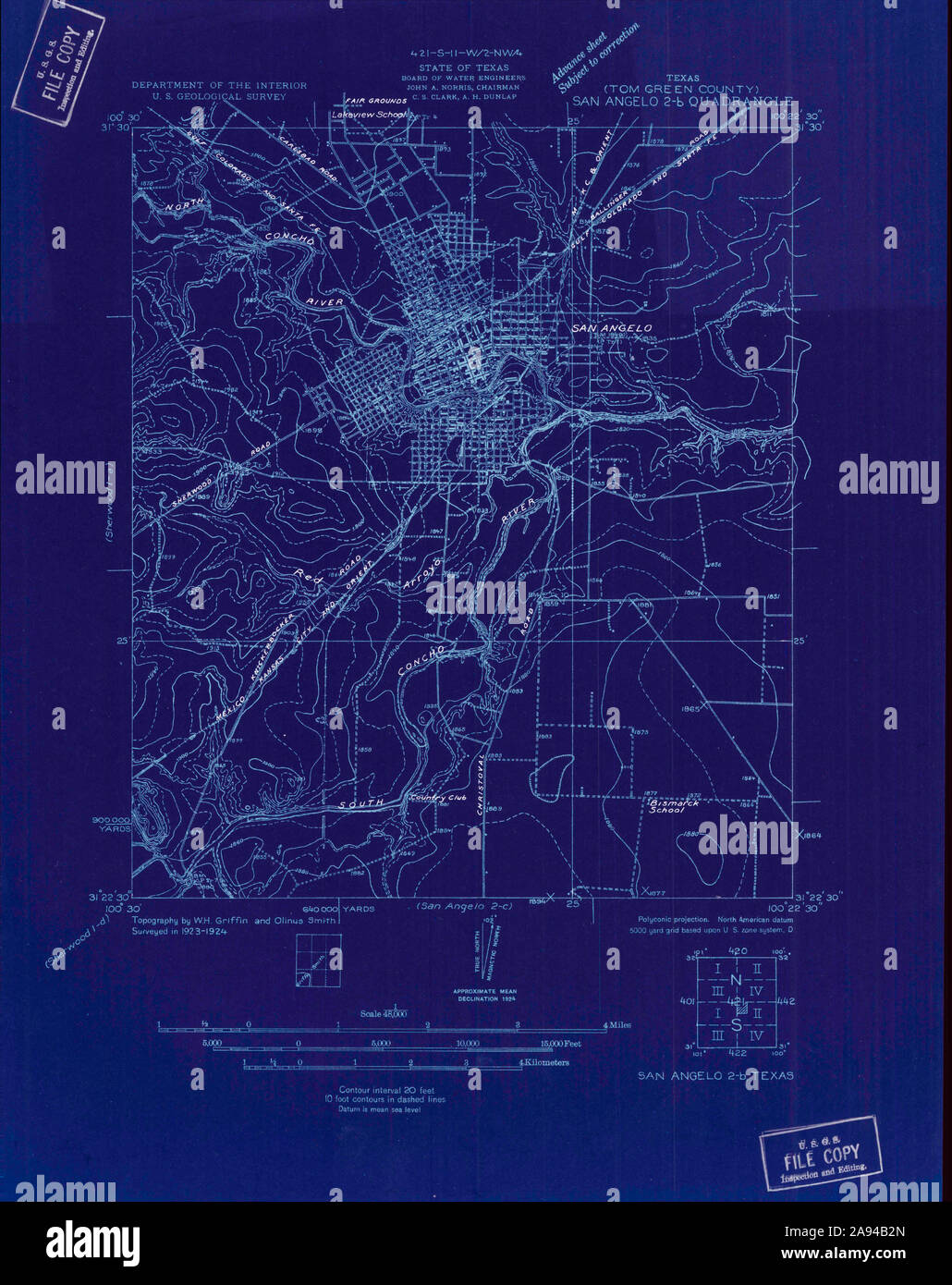 Map of san angelo texas hi-res stock photography and images - Alamy